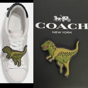 Coach | Shoes | Rare Coach Rexy Dinosaur Green Leather Patch Sneaker ...